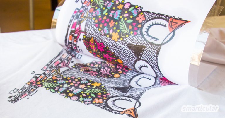 Lavendeldruck: Mit Lavendelöl und Laserdruck Motive auf Stoff zaubern