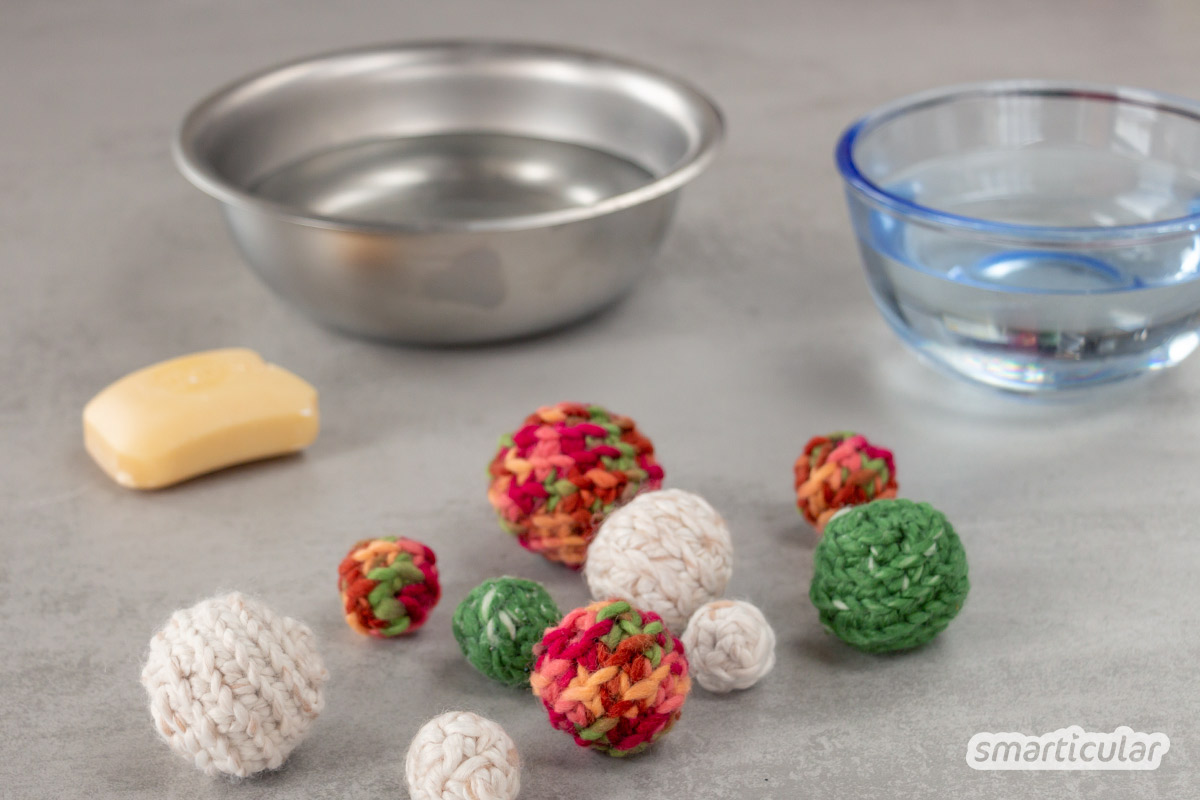 Filzkugeln selber machen aus Wollresten - einfache Upcycling-Anleitung ...