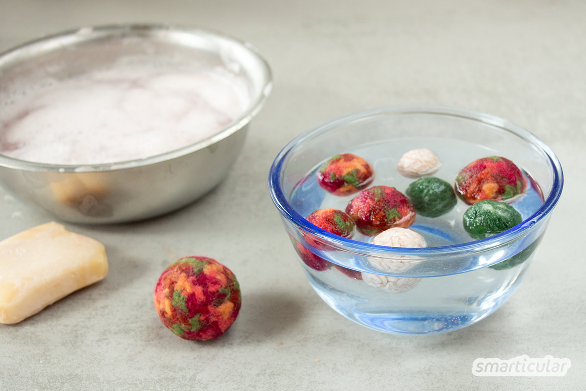 Filzkugeln selber machen aus Wollresten - einfache Upcycling-Anleitung ...