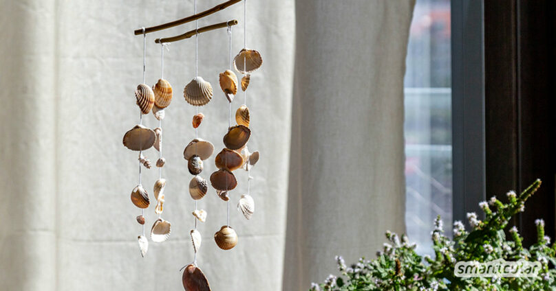 Muschel-Windspiel basteln aus Strandgut – so einfach geht’s ...