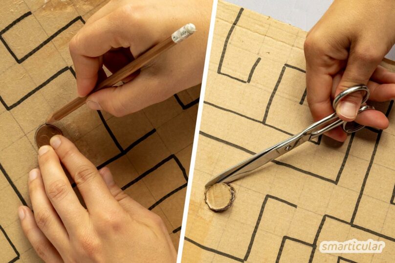 Murmelspiel selber basteln: So wird aus Pappe ein kniffliges Labyrinth ...